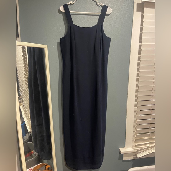Dresses | Vintage Navy Midi Slip Dress | Poshmark